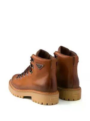 Prada Laced Leather Boots