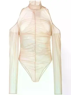BOYAROVSKAYA Ruched Mesh Bodysuit