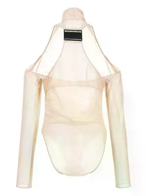 BOYAROVSKAYA Ruched Mesh Bodysuit
