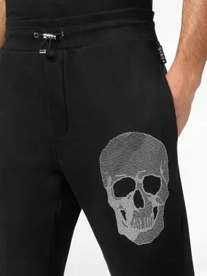 Philipp Plein Rhinestone-embellished Skull Joggers - Black