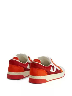 GIUSEPPE ZANOTTI Colour-block Low-top Sneakers - Red