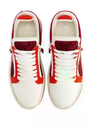 GIUSEPPE ZANOTTI Colour-block Low-top Sneakers - Red