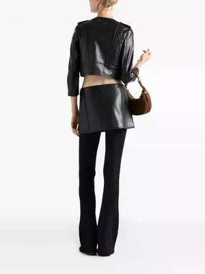 Prada Leather Mini Skirt