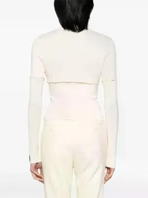 Rokh Logo-embroidered Cardigan - Neutrals