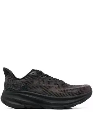 HOKA® Mesh-panel Lace-up Sneakers - Black