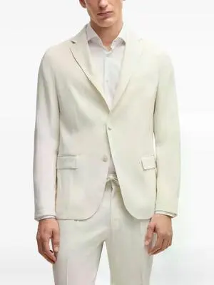 BOSS Linen-blend Blazer - Neutrals