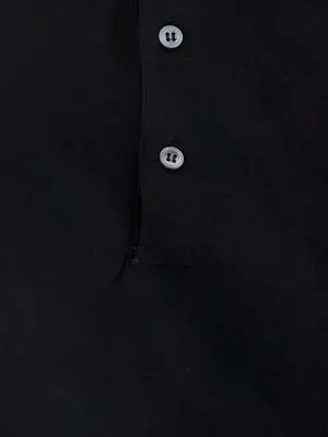 LARDINI Cotton-silk Polo Shirt - Black