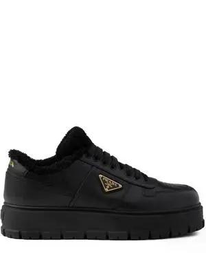 Prada Shearling Leather Sneakers