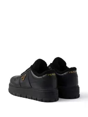 Prada Shearling Leather Sneakers