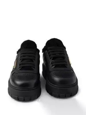 Prada Shearling Leather Sneakers
