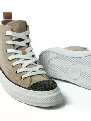 Brunello Cucinelli Panelled Lace-up Sneakers