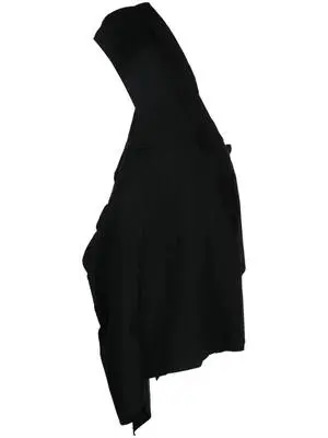 Yohji Yamamoto Asymmetric Cotton Dress - Black