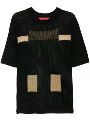 Eckhaus Latta Open-knit Colour-block Jumper