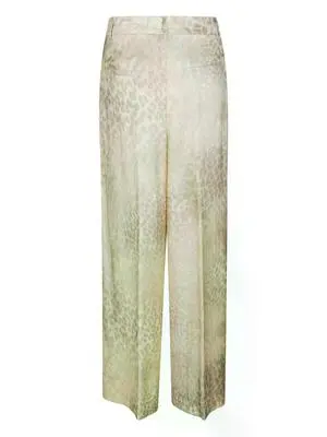 NUDE Animal Print Belted Trousers
