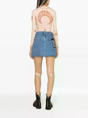 Ksubi Logo-tag Asymmetric Denim Miniskirt