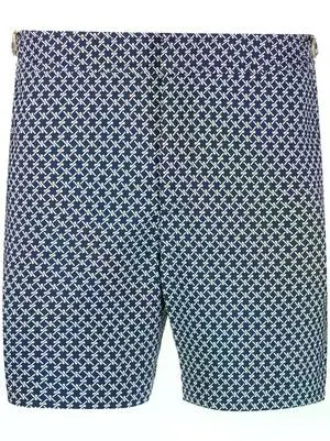 Orlebar Brown All-over Graphic-print Swim Shorts - Blue