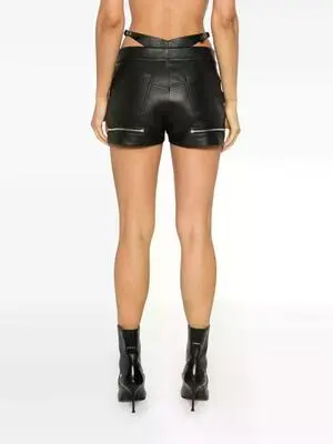 MITILIANE COUTURE Cut-out Leather Shorts
