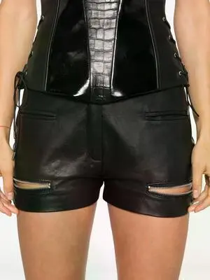 MITILIANE COUTURE Cut-out Leather Shorts