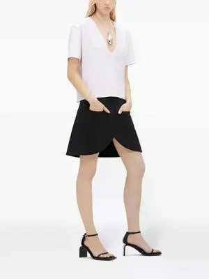COURREGES Logo-appliqué Cropped T-shirt