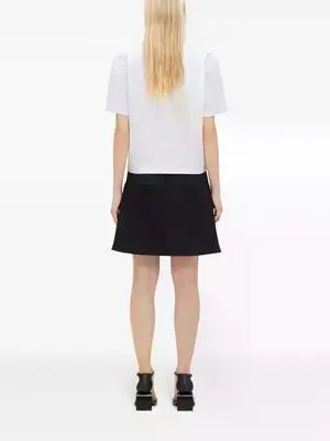 COURREGES Logo-appliqué Cropped T-shirt