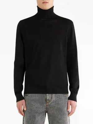Etro Roll-neck Cashmere-silk Blend Jumper - Black