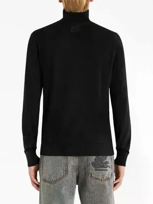 Etro Roll-neck Cashmere-silk Blend Jumper - Black