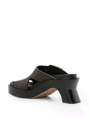 Loewe 70mm Buckled Leather Mules