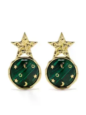 ESHVI Galaxy Star Earrings Green