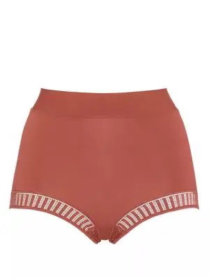 ERES Solange Graphic High-waist Briefs - Brown