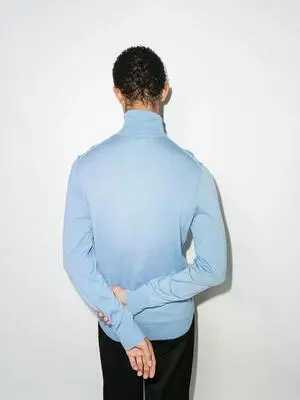 Dolce & Gabbana Roll-neck Fine-knit Jumper - Blue