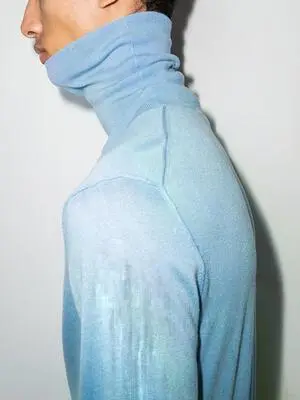 Dolce & Gabbana Roll-neck Fine-knit Jumper - Blue