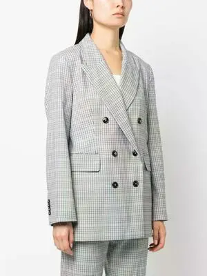 Tommy Hilfiger Checked Double-breasted Blazer