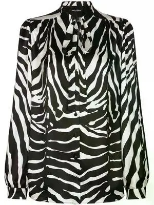 Dolce & Gabbana Zebra-print Satin Shirt