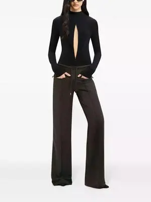 COURREGES Tracksuit Interlock Low-rise Baggy Pants - Black