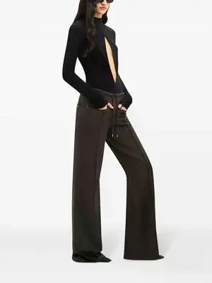COURREGES Tracksuit Interlock Low-rise Baggy Pants - Black