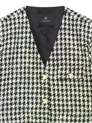 ANINE BING Cara Houndstooth Blazer