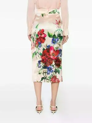 Dolce & Gabbana Floral Print Midi Skirt