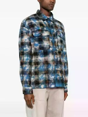 Palm Angels Check-pattern Shirt - Blue