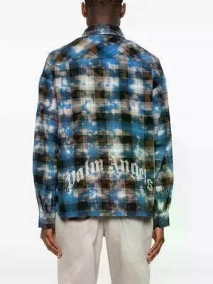 Palm Angels Check-pattern Shirt - Blue