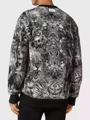 Philipp Plein Tattoo-jacquard Crew-neck Jumper