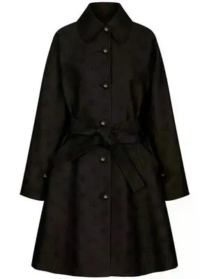Dolce & Gabbana Dg-logo Jacquard Belted Trench Coat