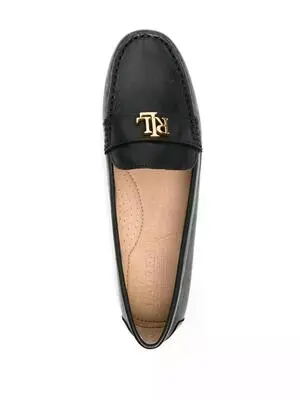 Ralph Lauren Barnsbury Leather Driver Loafers - Black