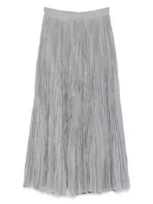 TOTEME Crinkled Plissé Skirt - Grey