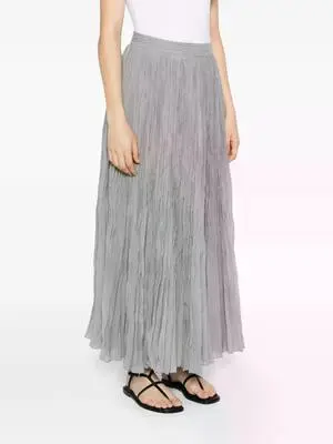 TOTEME Crinkled Plissé Skirt - Grey
