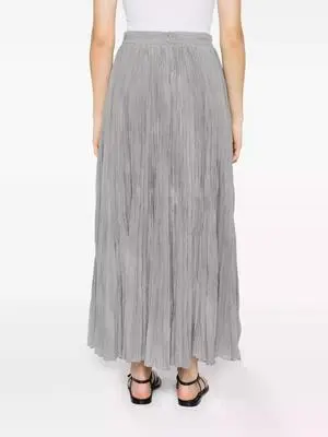 TOTEME Crinkled Plissé Skirt - Grey