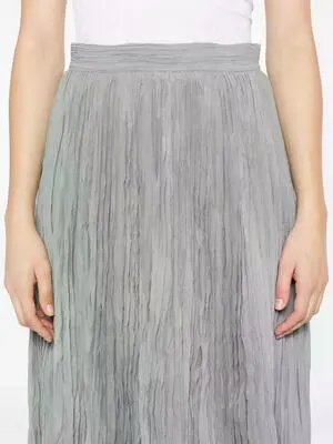 TOTEME Crinkled Plissé Skirt - Grey