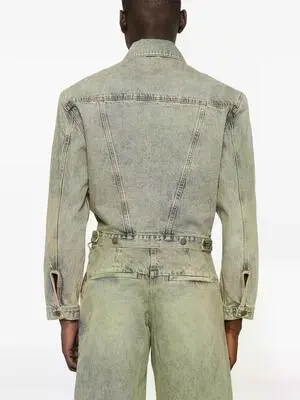 ENTIRE STUDIOS Shrunken Buttoned Denim Jacket - Blue