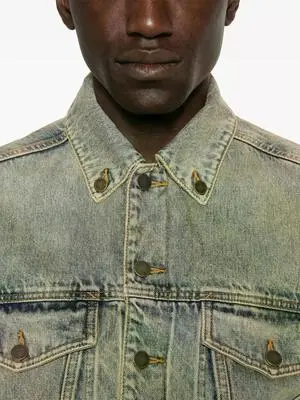 ENTIRE STUDIOS Shrunken Buttoned Denim Jacket - Blue