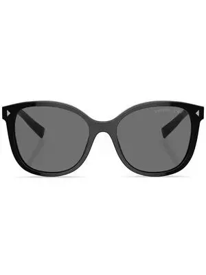 Prada Symbole Round-frame Sunglasses - Black