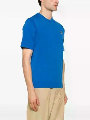 Paul Smith Zebra-patch Organic Cotton T-shirt - Blue
